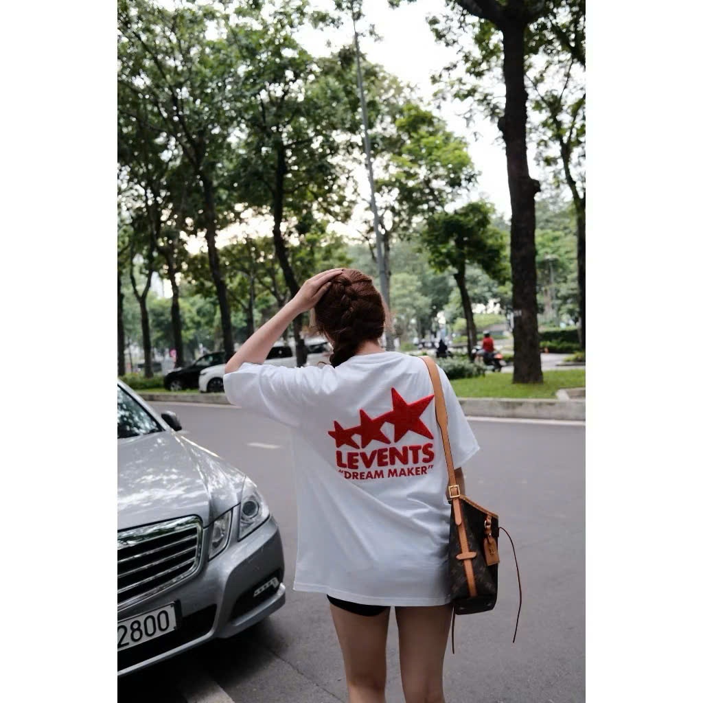 LEVENTS Local Brand Hottrend เสื้อยืดผ้าฝ้ายคุณภาพสูงหลวม Format Full ...