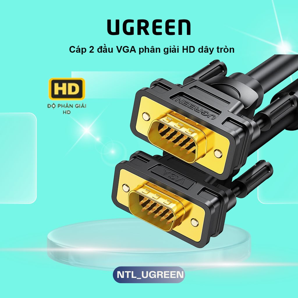 Ugreen VG101 สาย VGA 15 Pins ทองแดงบริสุทธิ์ 3+6 ของแท้ | Shopee Thailand