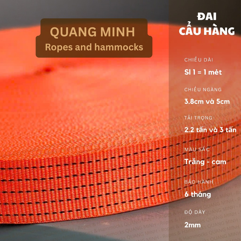 สายพานเครนคาร์โก้ Quang Minh 3F8 สีขาว – 5F สีส้มและสีขาวมันวาว ...