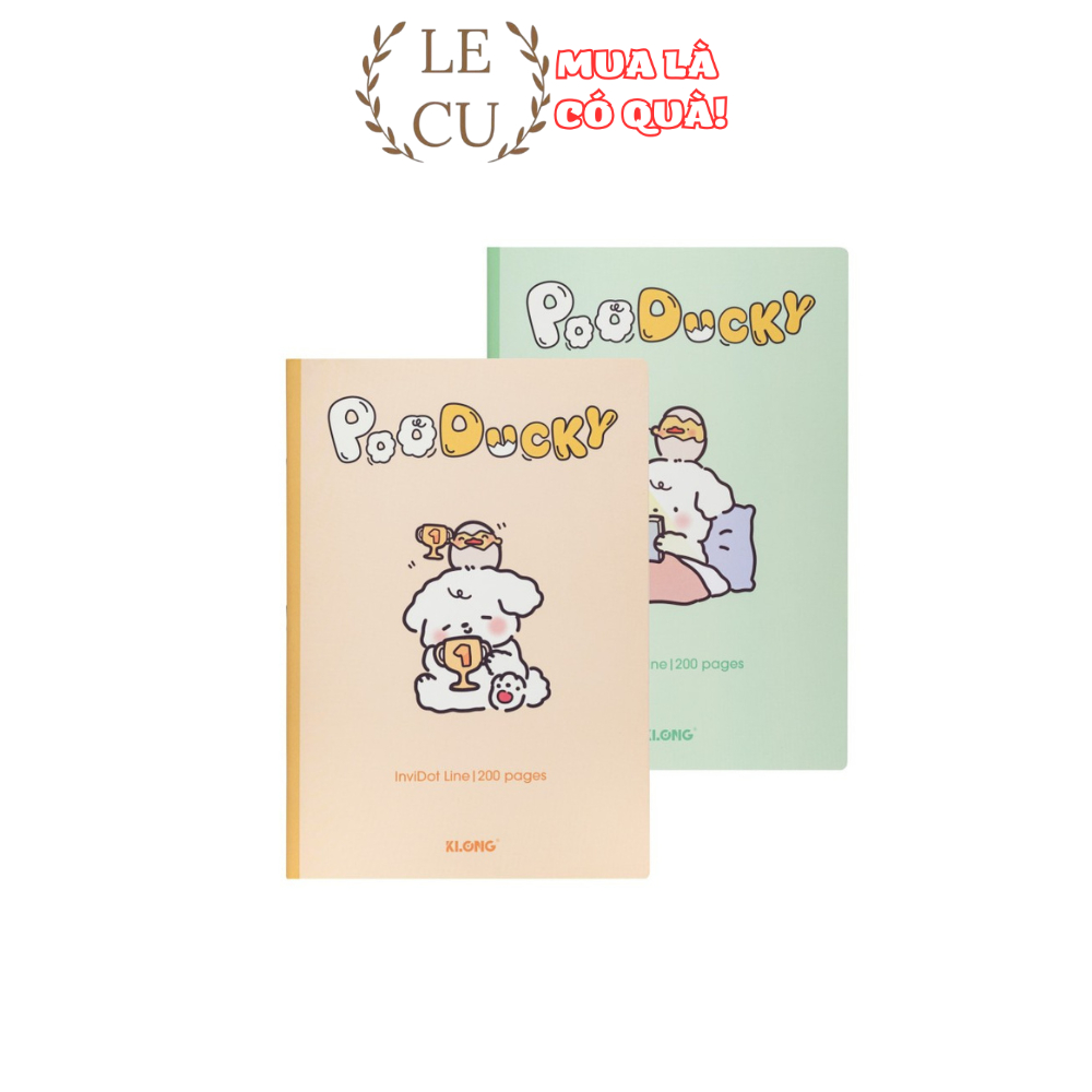 (Combo of 10 เล่ม) InviDot Line Poo Ducky B5 สมุดบันทึกหลัก 200 หน้า 70 ...