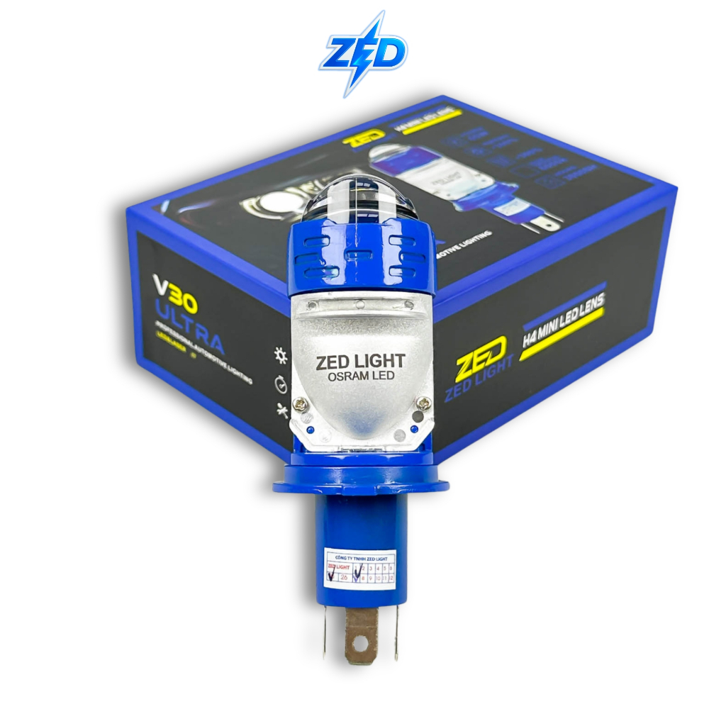 Mini V30 Ultra Zed Light Bi-S ทรงกลม Led ไฟหน้า H4 ฐาน 65w เลเซอร์ไฟ ...