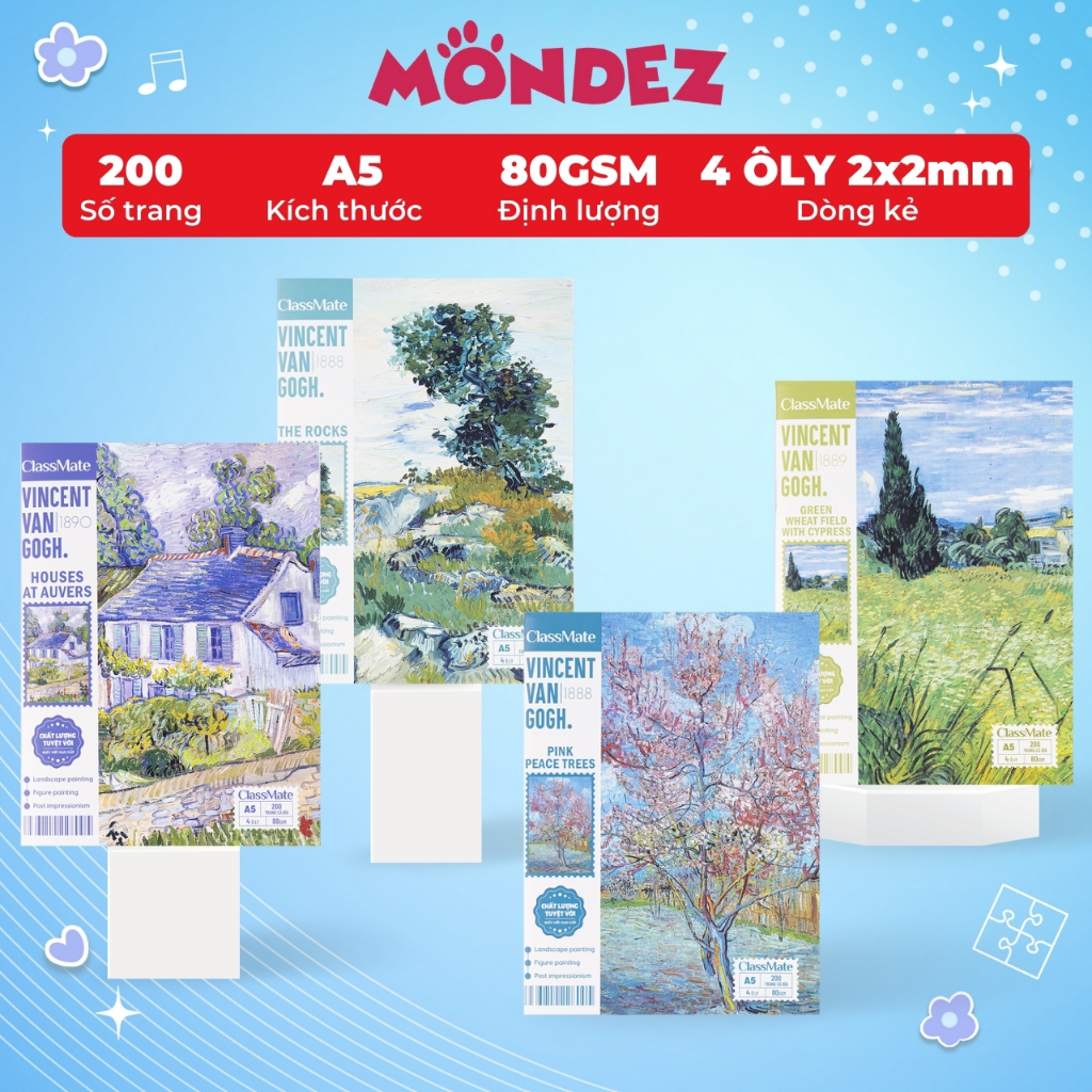 Southern Student Notebook A5 เพื่อนร่วมชั้น Van Gogh 80gsm 4-Liner ...