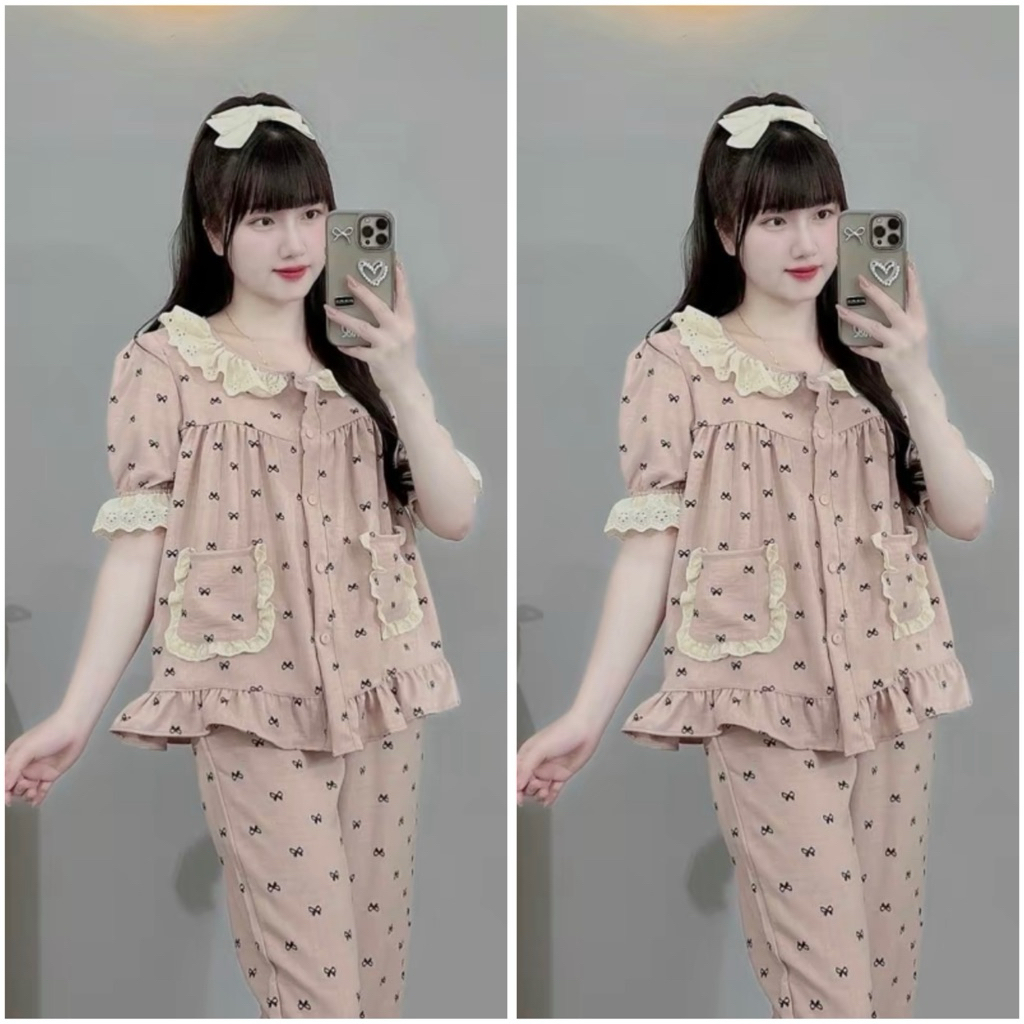 ชุดคนท้อง - ชุดหลังคลอด - CLOUD PATTERN QDAC SET WITH TWO POCKETS - หลากสี | Shopee Thailand