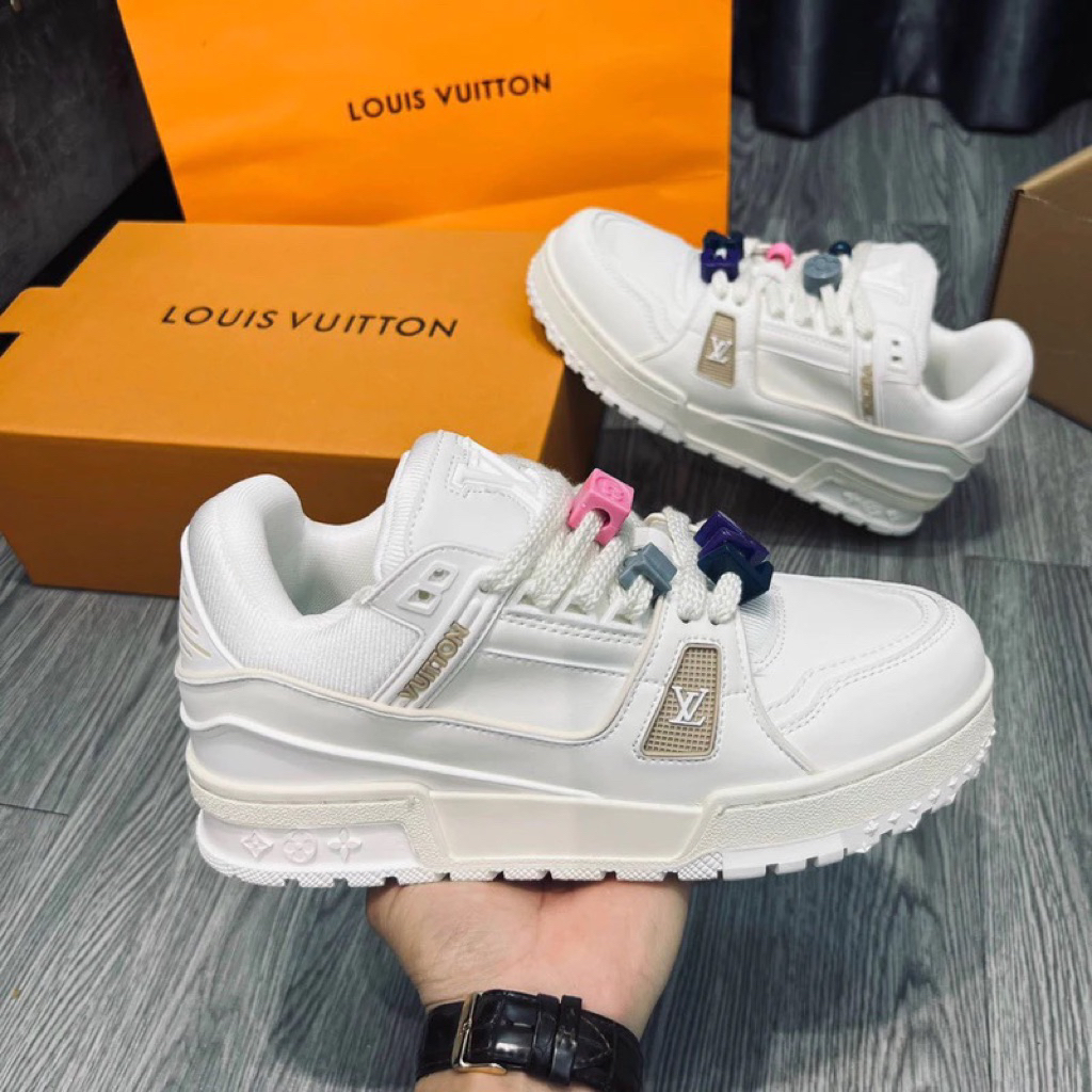 รองเท้าผ้าใบ LVCharm Mixi White Sc Full Box | Shopee Thailand