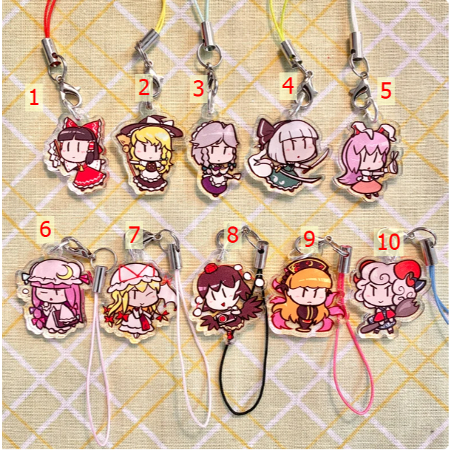 Touhou Project Phone Charms - สองด้าน 10 การเปลี่ยนแปลง 1 นิ้ว อะคริลิค ...