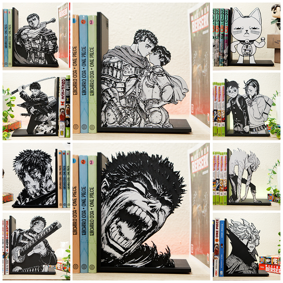 ตกแต่งชั้นวางหนังสือและชั้นวางหนังสือที่มีธีมมังงะและอนิเมะ ...