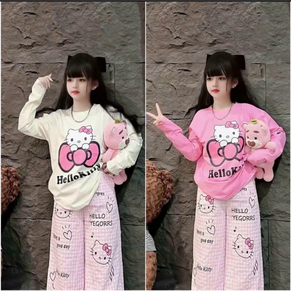 ชุดแขนยาว HELLO KITTY จาก 9-43 KG, SOFT, STRETCHY, ผ้านุ่มสบายสําหรับ ...