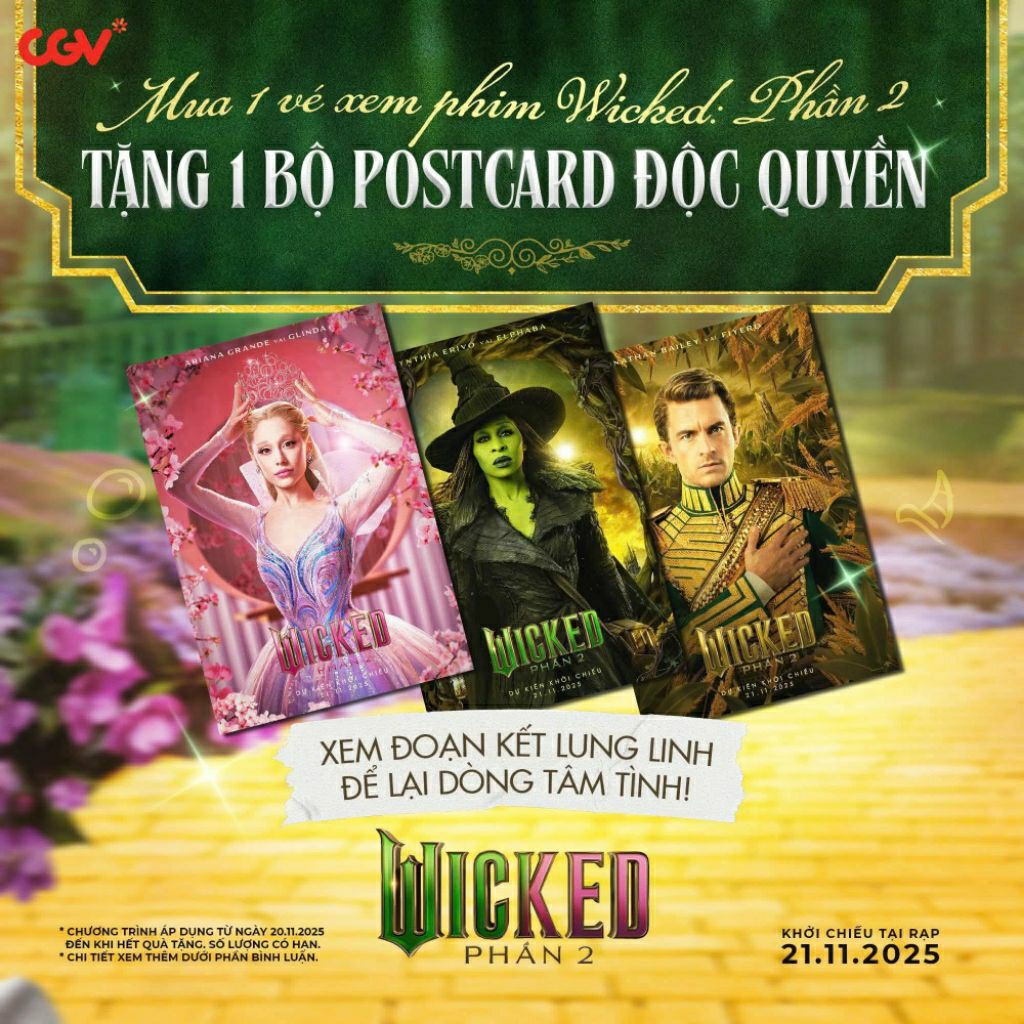 ชุด 3 POSTACARD Wicked 2 (Wicked: For Good) | Shopee Thailand