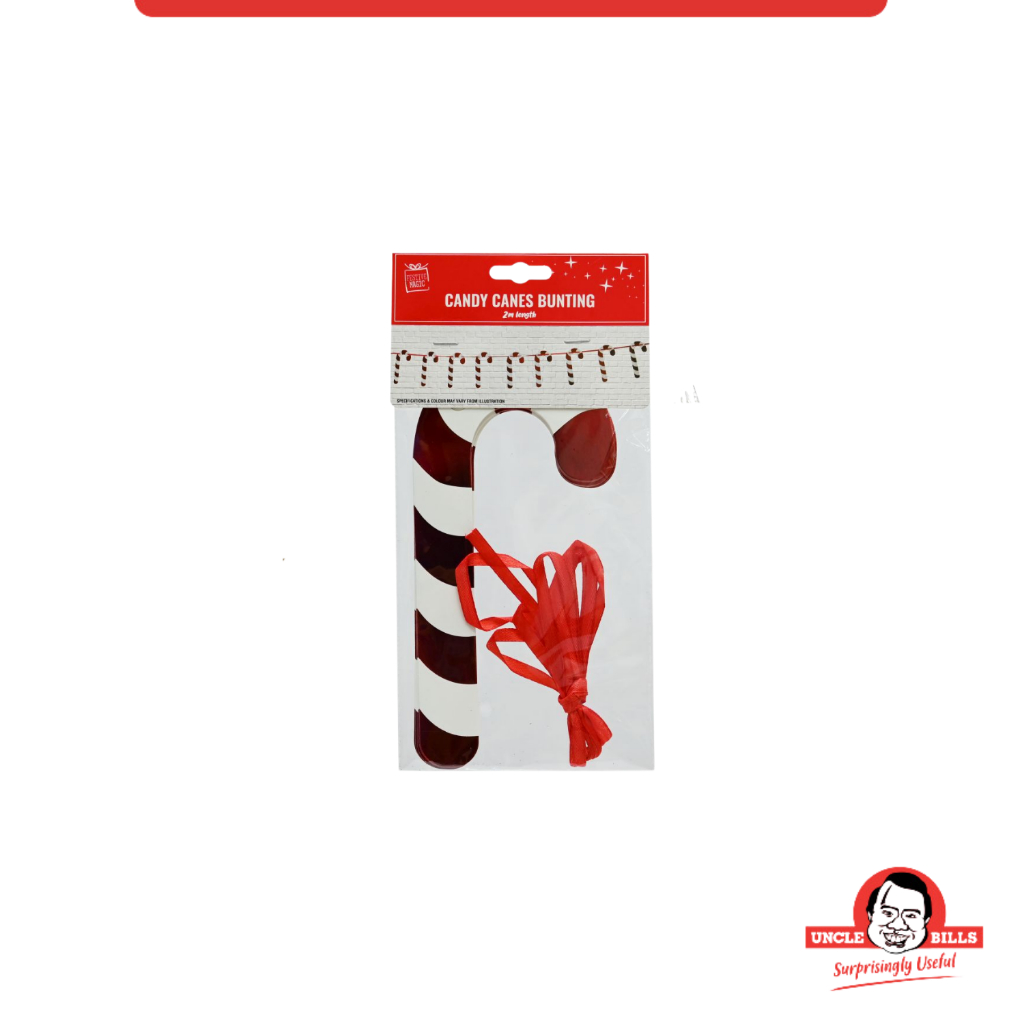 2M NOEL DECORATIVE CANDY STICK FLAG ROPE (CANDY CANE BUNTING) – UBL ...