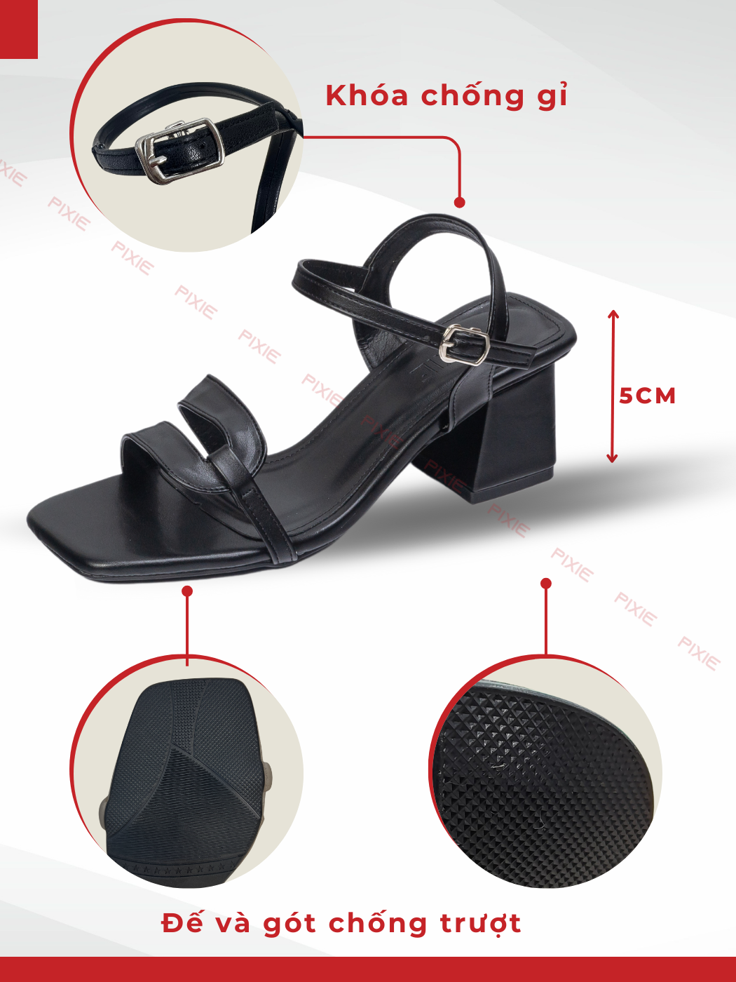 Pixie X891 รองเท้าแตะผู้หญิงส้นสูง 5 ซม. | Shopee Thailand