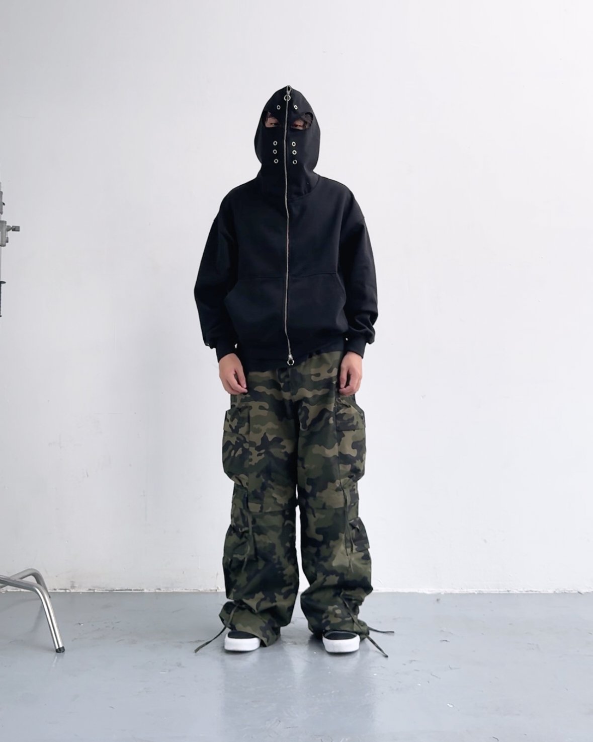 เสื้อฮู้ด Full zip MASK - BLACKORP - ผ้าสักหลาดขาปู แบบกล่อง Unisex ...