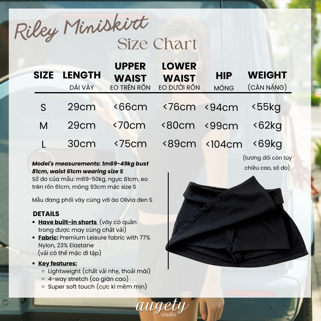 Augety Studio, Riley Skort, Riley Skort | Shopee Thailand