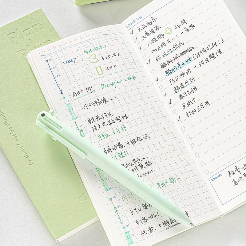 Planwith Slim PU Leather Notebook Planner/ To Do List 160 หน้า 100GSM Plan/ Plan พร้อมสติ๊กเกอร์ ...