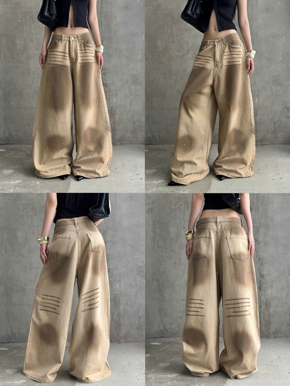 RAVEN - KILL SYSTEM กางเกงยีนส์ล้าง rhinestone แวววาว | Shopee Thailand