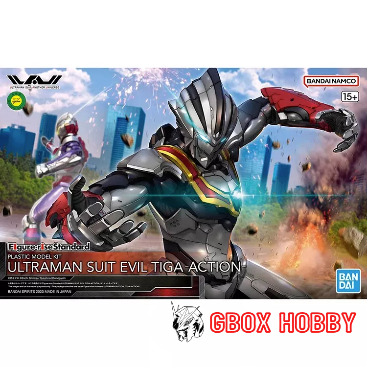 Ultraman Assembly Model Ultra Suit Evil Tiga Action Bandai Figure Rise ...