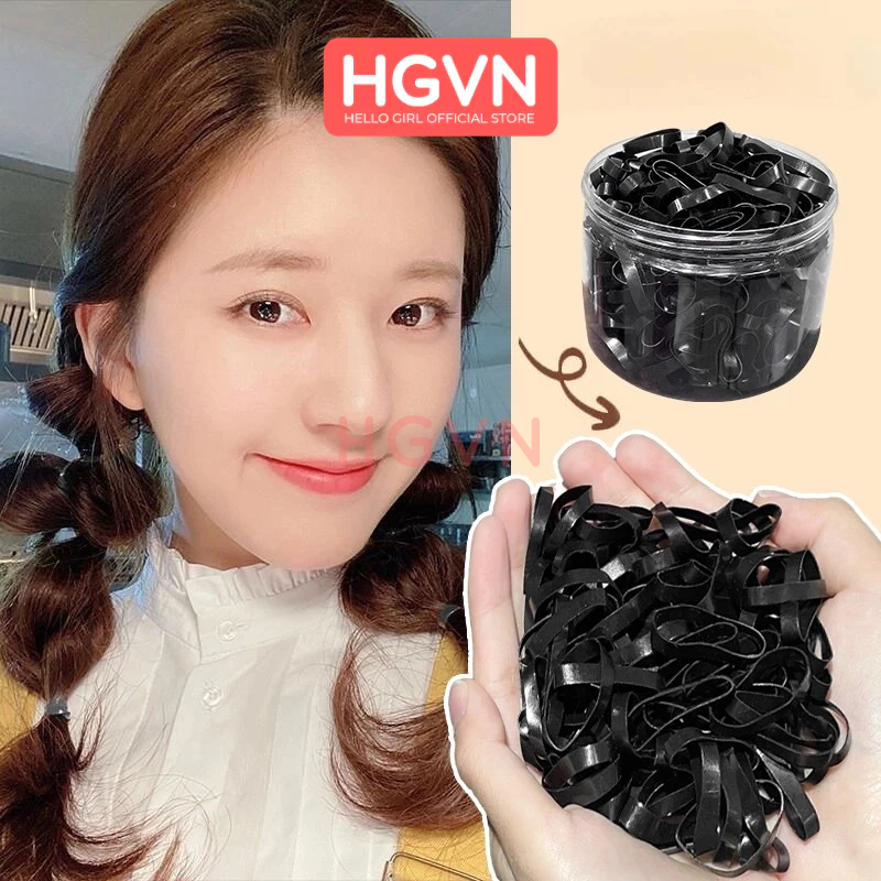 แพ็คเกจ 100G HGVN ยางรัดผมสีดํา | Shopee Thailand