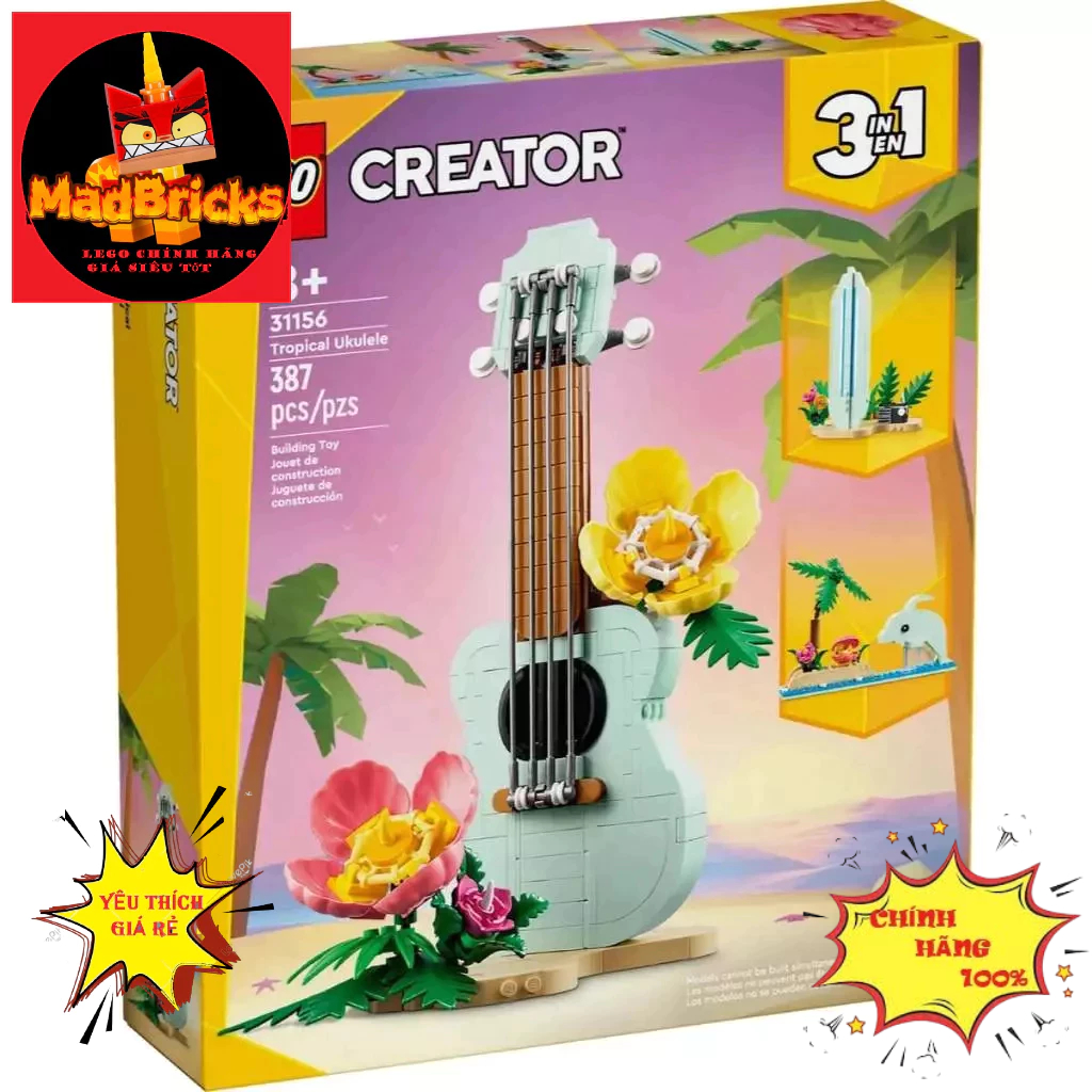 Lego CREATOR 31156 Tropical Ukulele ประกอบของเล่น (387 ส่วน) | Shopee ...