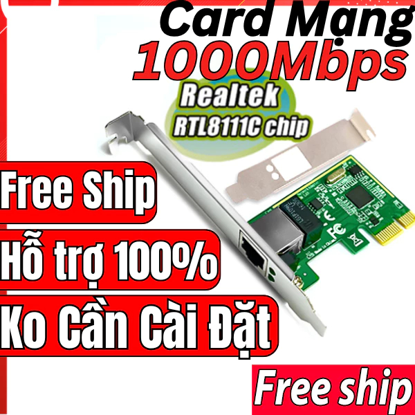 Realtek 1000 lan การ์ดเครือข่าย RtL8111 การ์ดเครือข่าย lan 1Gb gigabit pcie pci lan Card 1Gb ...