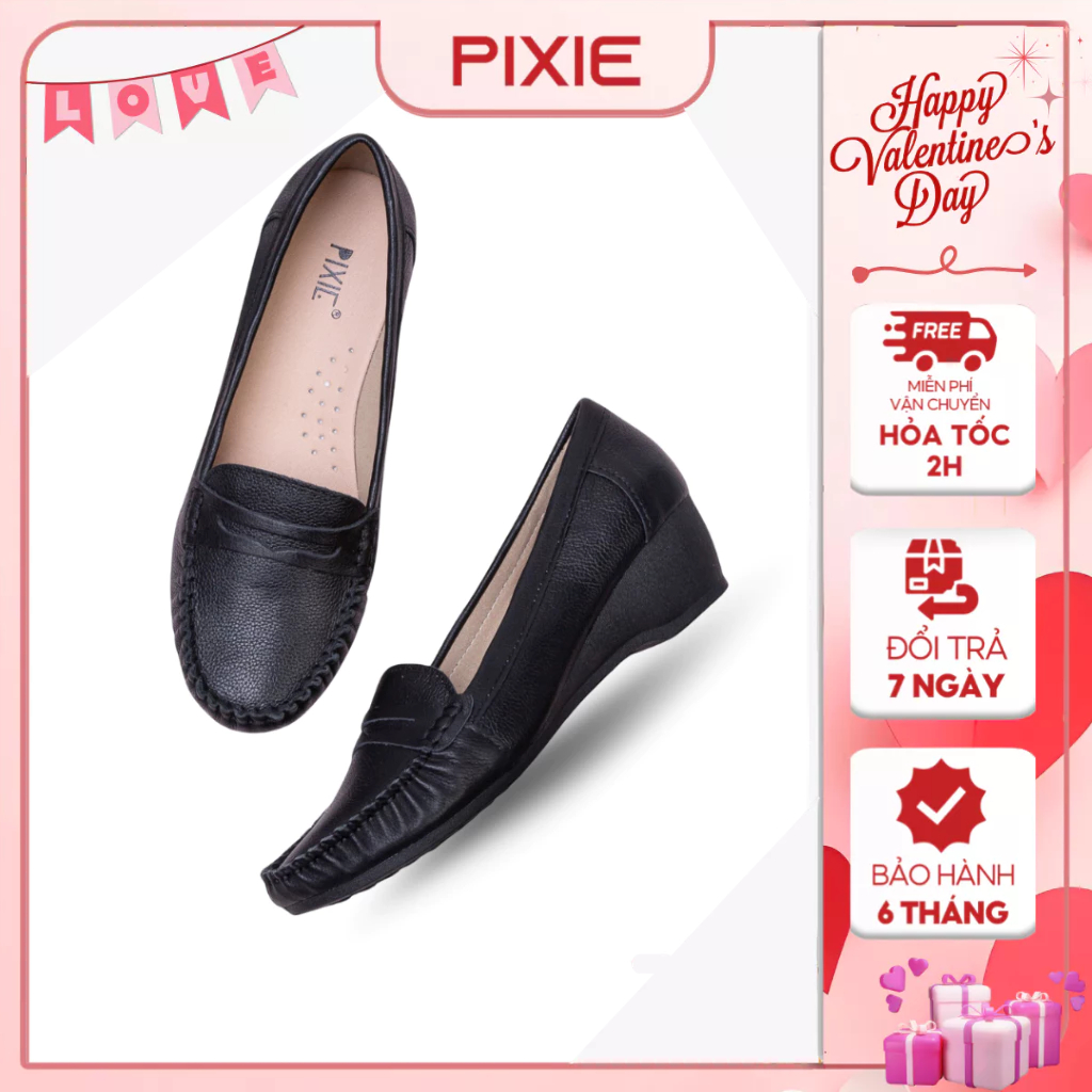 Pixie X997 รองเท้าเวดจ์หนังแท้สําหรับผู้หญิงทั้งหมด 5 ซม. | Shopee Thailand