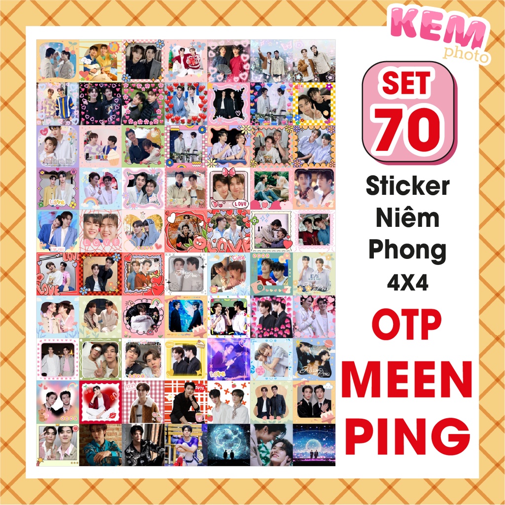 ชุดสติกเกอร์ปิดผนึก MeenPing 70 ชิ้น - Cut out - สติ๊กเกอร์ 4x4cm พร้อม ...