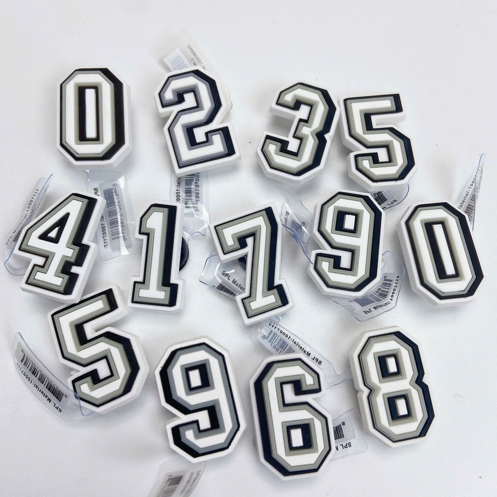 [charm numbers] สติ๊กเกอร์ชาร์ม Jibbitz พร้อมตัวเลขสวยแท้ติดรองเท้าแตะ ...