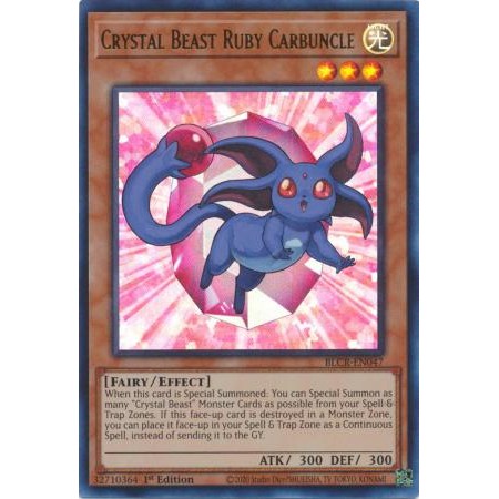 การ์ด Yugioh! - Crystal Beast Ruby Carbuncle - BLCR-EN047 | Shopee Thailand