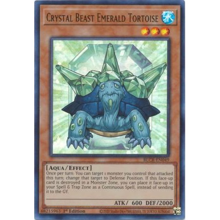 การ์ด Yugioh! - Crystal Beast Emerald Tortoise - BLCR-EN049 | Shopee ...